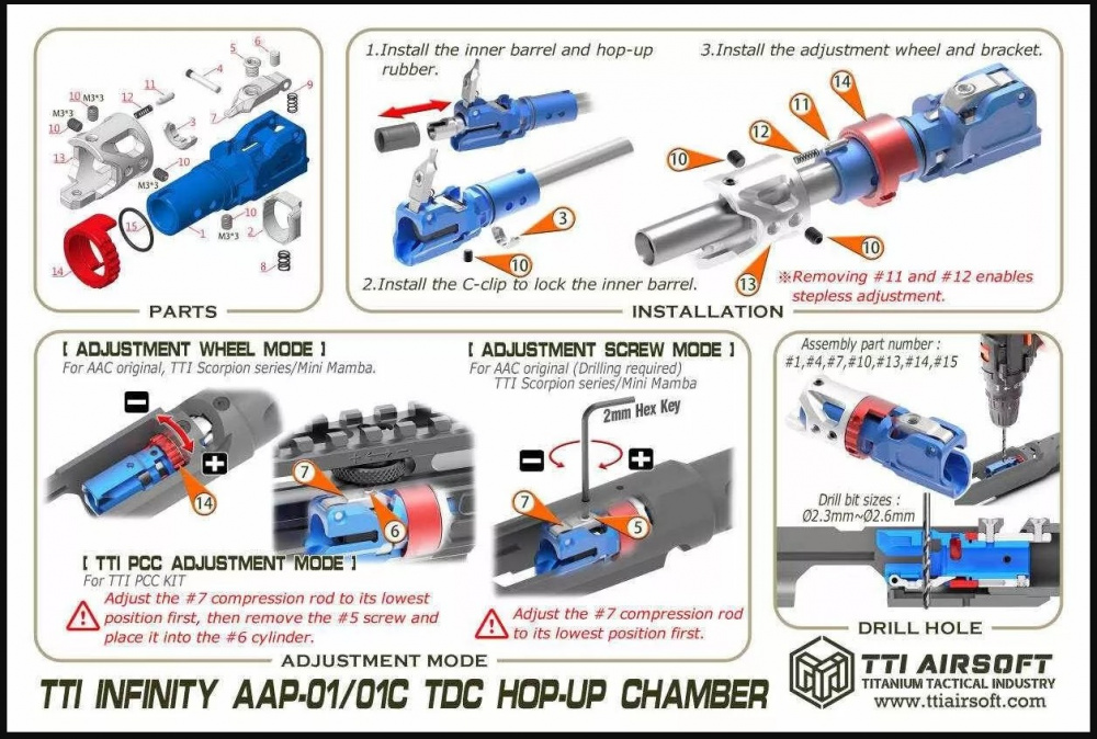 Купить TTI 18808 Infinty AAP01 / AAP01C One Piece Full CNC TDC Hop Up ...