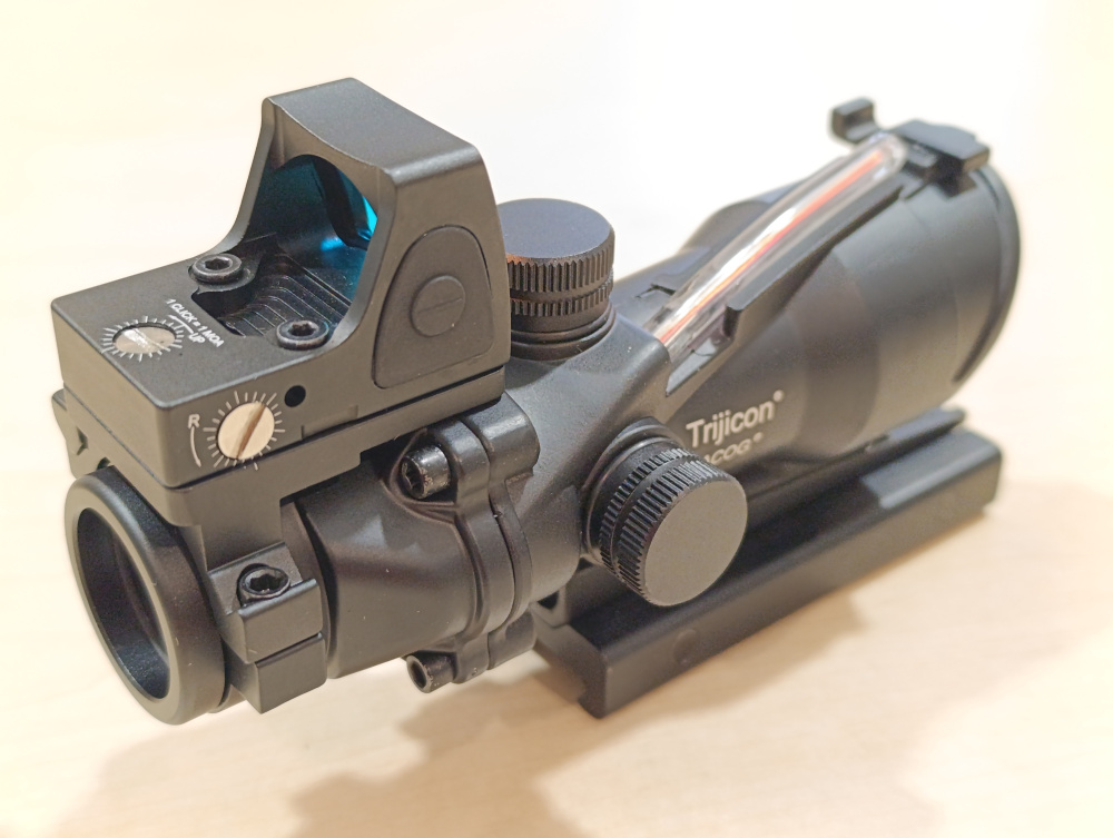 Купить T-Eagle 17666 ACOG 4X32+RMR Red Fiber для страйкбола по цене 8 ...